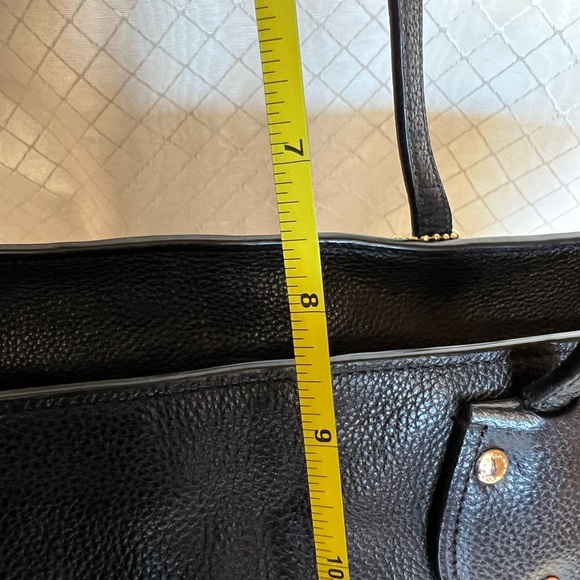 Coach | Bags | Auth Coach Tote Bag Purse Tall Large Black With Gold ...